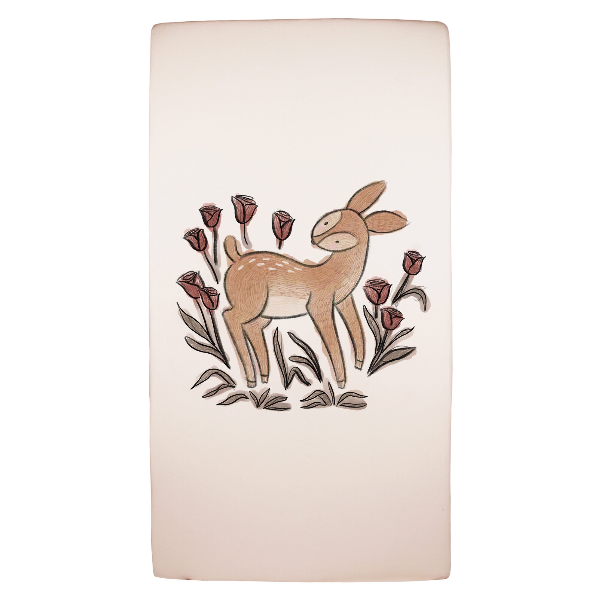 Doe-a-Deer Graphic | Organic Crib Sheets – L'ovedbaby
